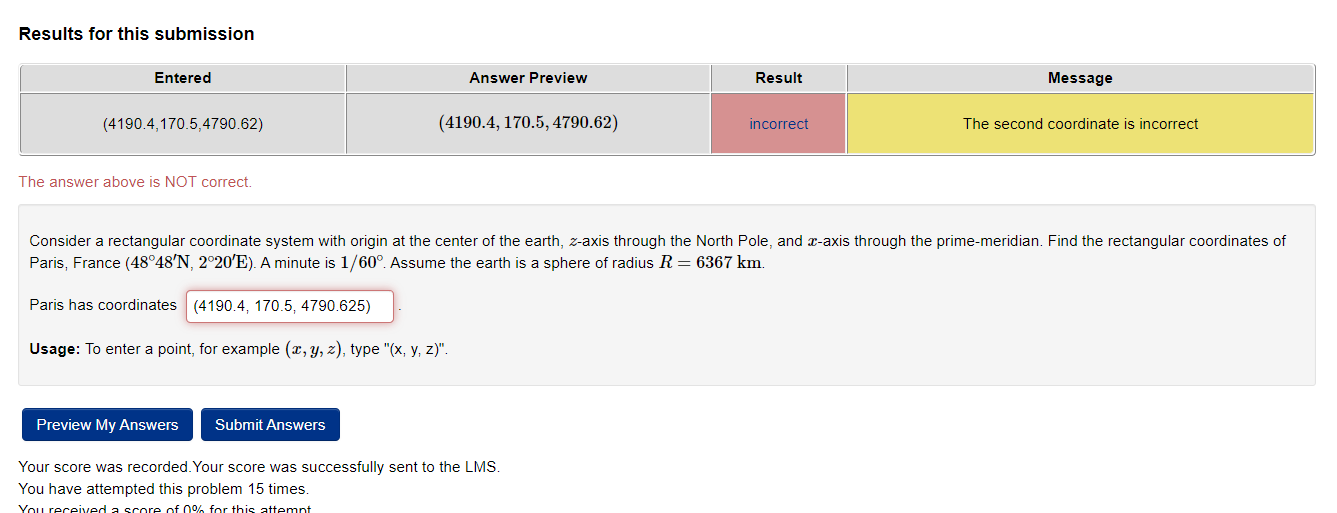 still not correct please give me a correct answer | Chegg.com