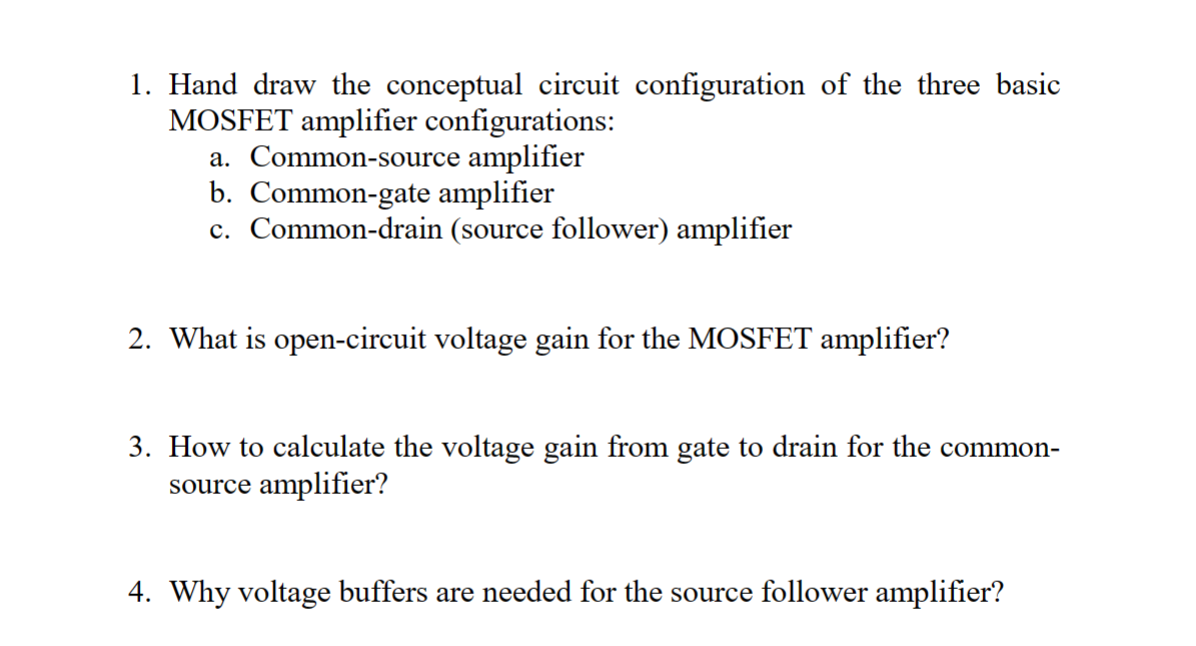 Solved Hand draw the conceptual circuit configuration of the | Chegg.com