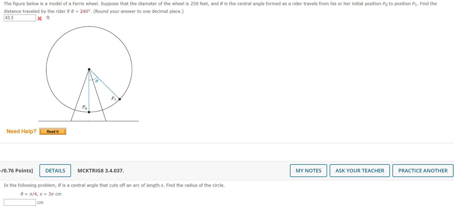 Solved The figure below is a model of a Ferris wheel. | Chegg.com