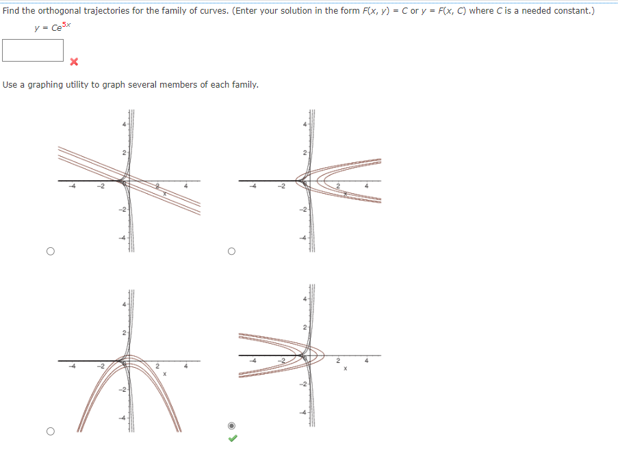 Solved Find the orthogonal trajectories for the family of | Chegg.com