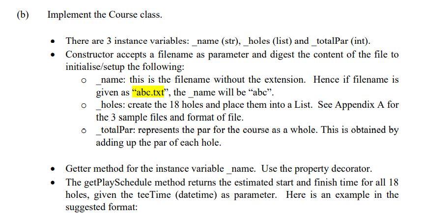 Solved Refer to the class diagram in Figure 1. A golf course | Chegg.com
