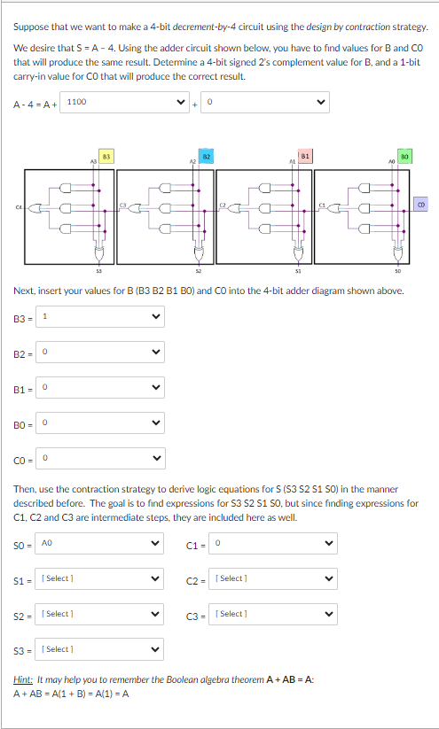 Suppose that we want to make a 4-bit increment-by-4 | Chegg.com