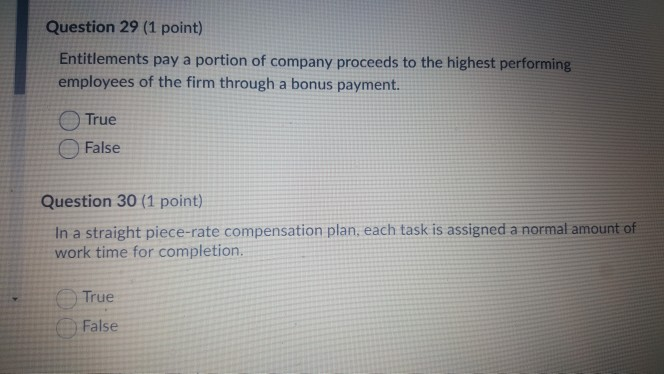 Solved Question 29 (1 point) Entitlements pay a portion of | Chegg.com
