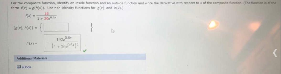 Solved For The Composite Function Identify An Inside 2852