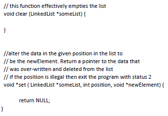 Solved Write the code for the following additional linked | Chegg.com