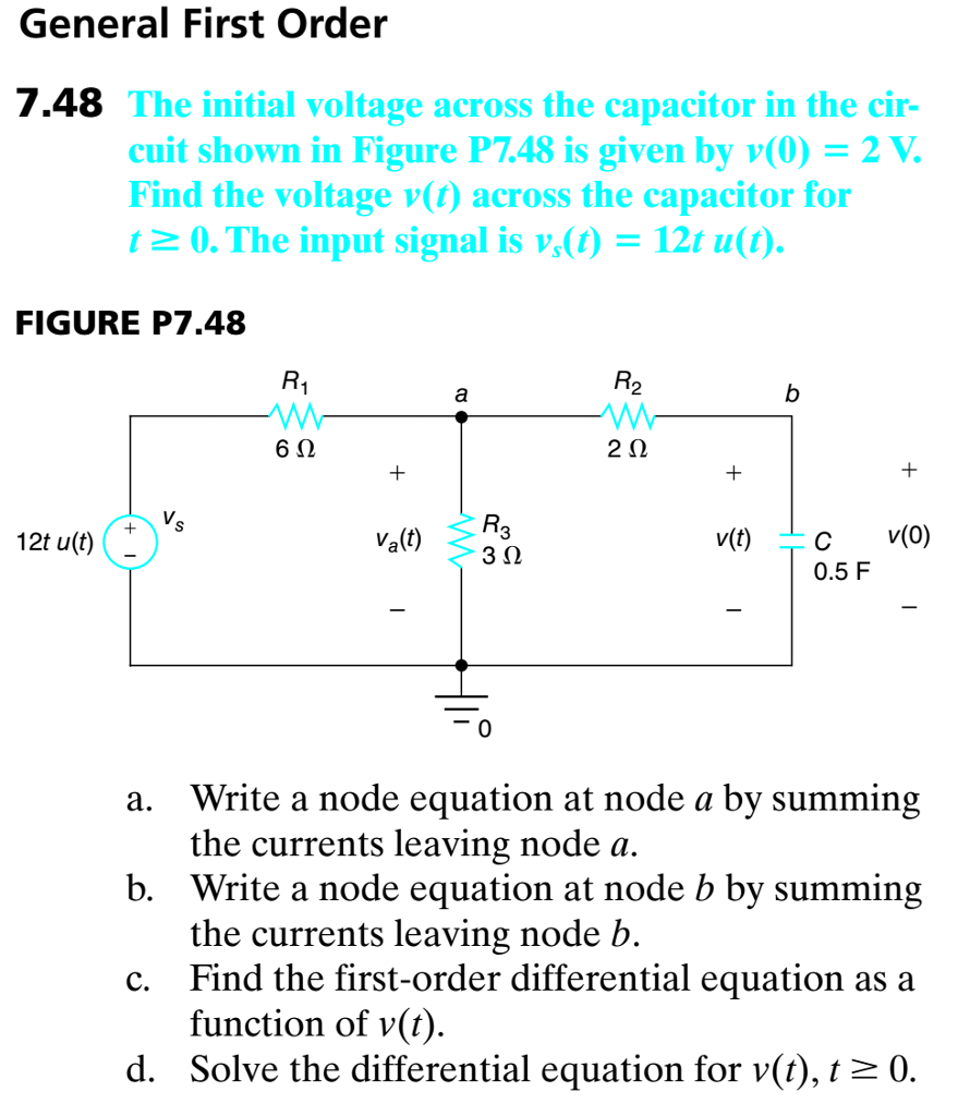 Solved The initial voltage across the capacitor in the | Chegg.com