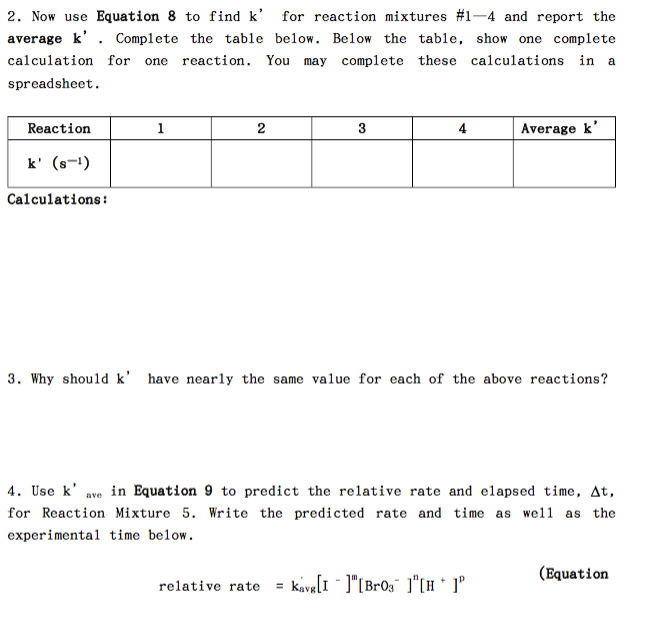 Solved Data Table 1. Enter reactant concentrations from the | Chegg.com