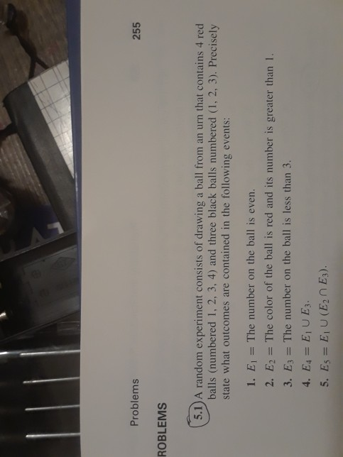 Solved Problems 255 ROBLEMS 5.1 A random experiment consists | Chegg.com
