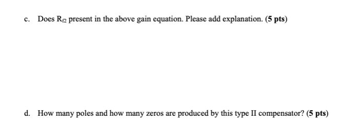 Solved A type II compensator implementation for the Buck | Chegg.com