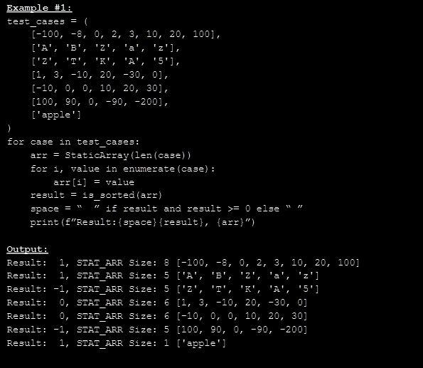 Solved Create a function that gets a StaticArray then | Chegg.com
