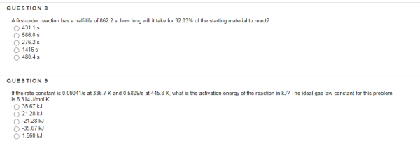 Solved QUESTION & A first-order reaction has a half-life of | Chegg.com
