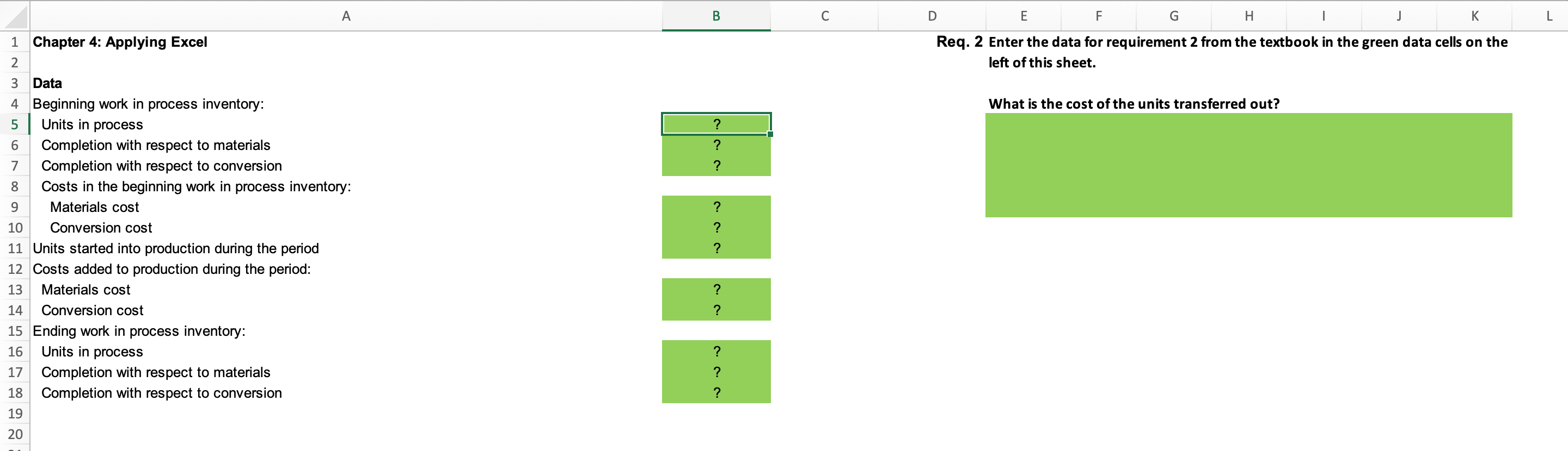 Solved 3 Data 4 Beginning work in process inventory: 5 Units | Chegg.com