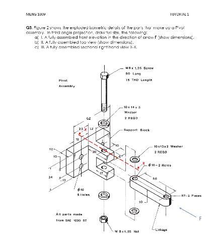 Solved Q3. Figure 2 shows the exploded isometric details of | Chegg.com
