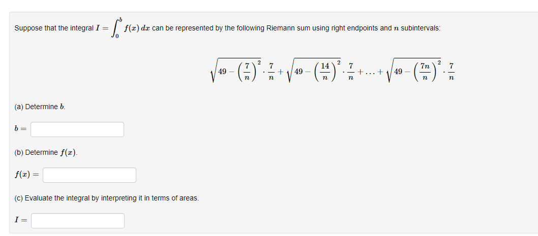 Solved Suppose that the integral I=∫0bf(x)dx can be | Chegg.com