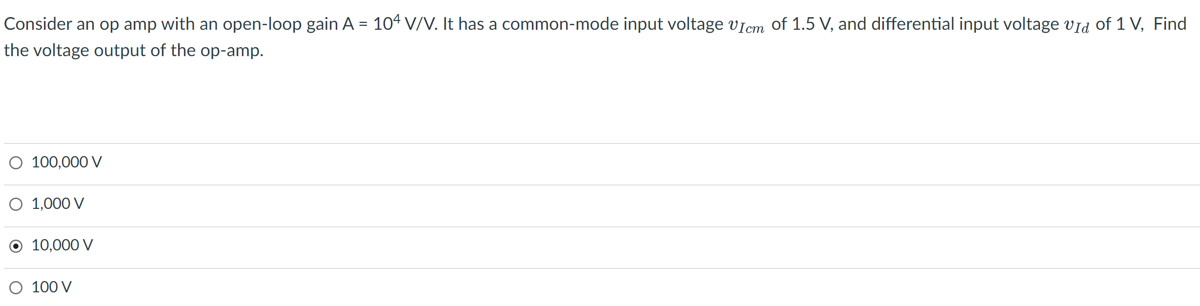 Solved v1 = 1 v, v2 = 2 v, v3 = 10000 v. My question is "Is | Chegg.com