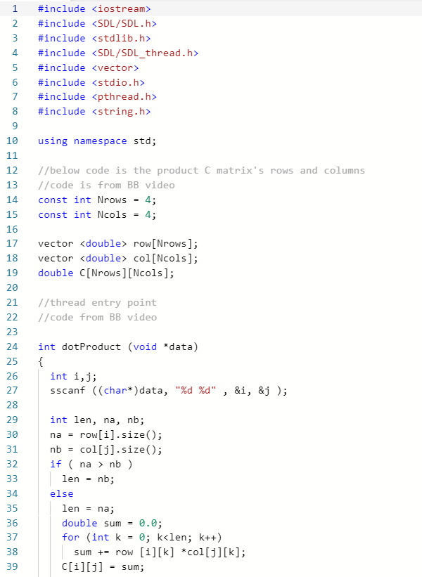 Solved ? clang++-7 pthread -std=c++17 -o main main.cpp | Chegg.com