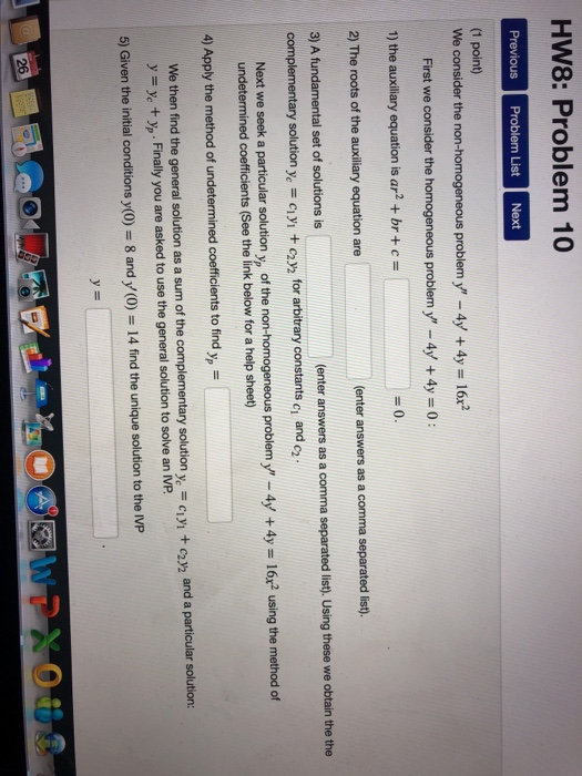 Solved HW8: Problem 10 Previous Problem List | Next (1 | Chegg.com