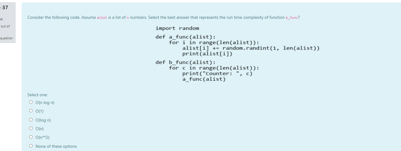 Solved 37 Ed Out Of Question Consider The Following Code 