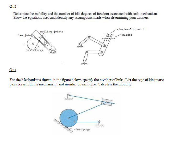 Solved Determine the mobility and the number of idle degrees | Chegg.com