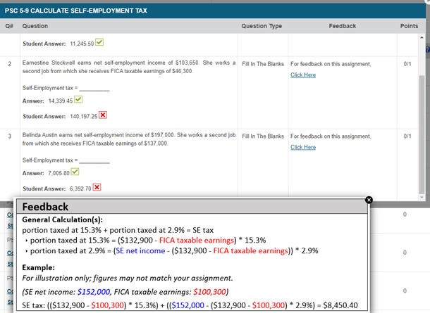 Solved Qu Points PSC 5-9 CALCULATE SELF-EMPLOYMENT TAX | Chegg.com