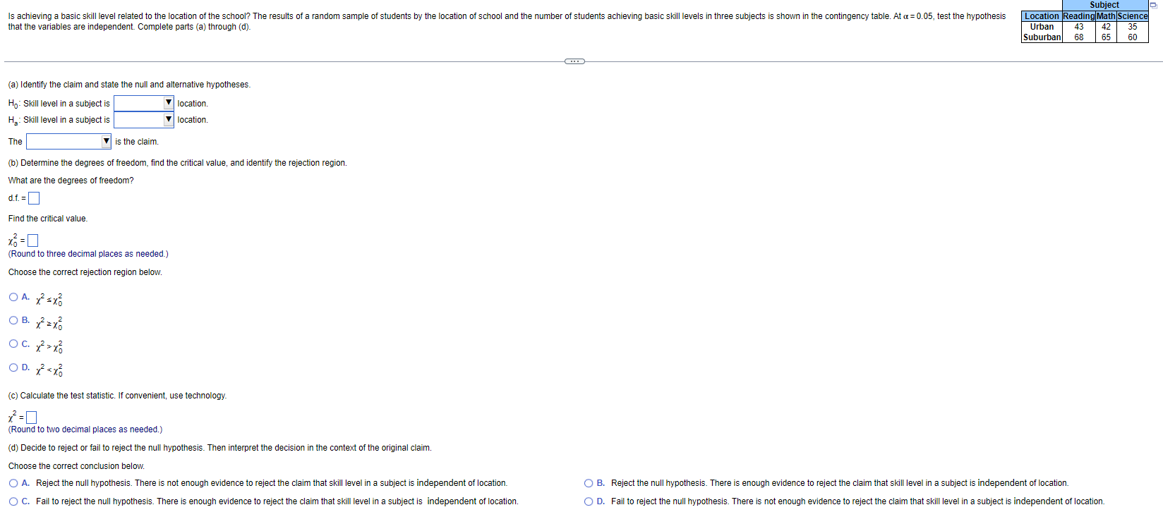 Solved (a) Identify the claim and state the null and | Chegg.com