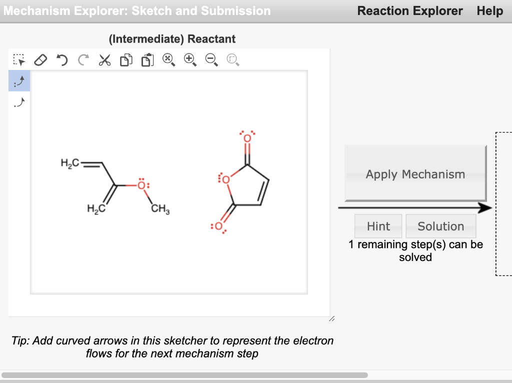 Solved Mechanism Explorer: Sketch and Submission Reaction | Chegg.com