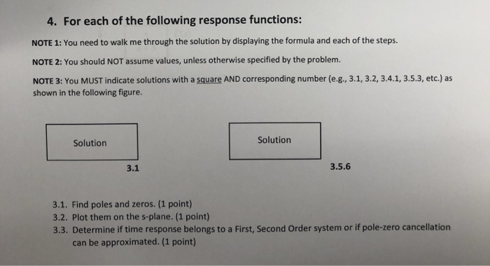 Solved 4. For each of the following response functions: NOTE | Chegg.com