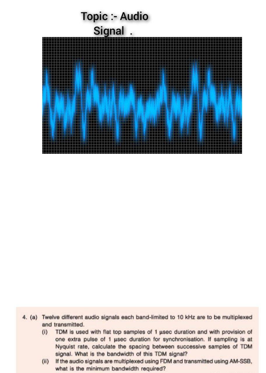 Solved 4. (a) Twelve different audio signals each | Chegg.com