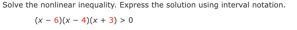Solved Solve the nonlinear inequality. Express the solution | Chegg.com