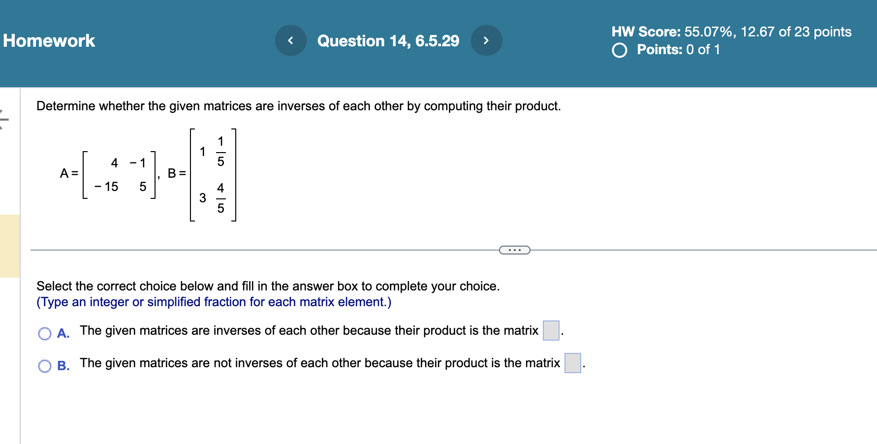 Solved HW Score: 55.07%,12.67 of 23 points Question 14, | Chegg.com