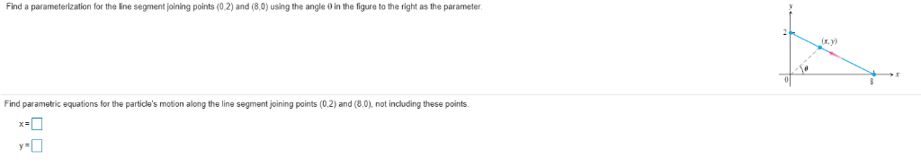 Solved Find A Parameterization For The Line Segment Joining