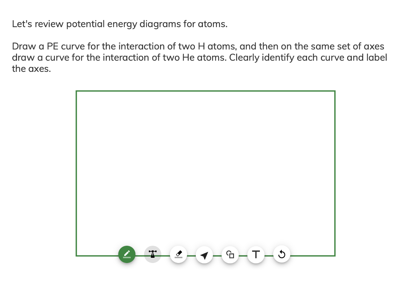 Solved Let's review potential energy diagrams for atoms. | Chegg.com