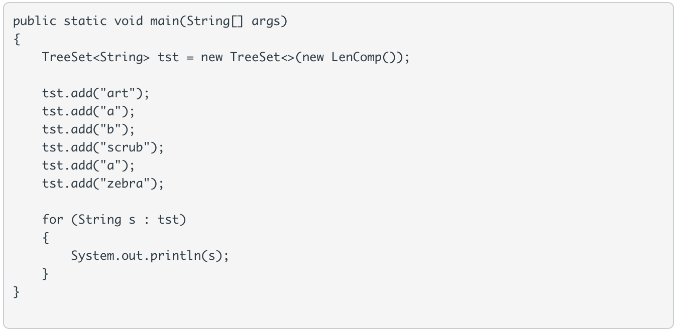 Solved For this assignment you will work with the TreeSet | Chegg.com