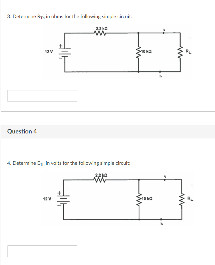 Solved 3. Determine Rth in ohms for the following simple | Chegg.com