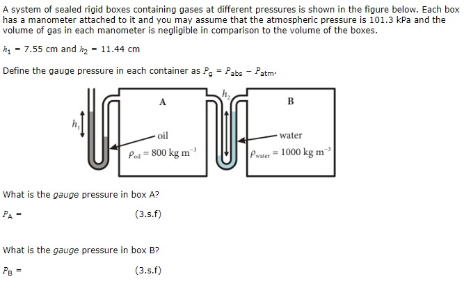 Solved A system of sealed rigid boxes containing gases at | Chegg.com
