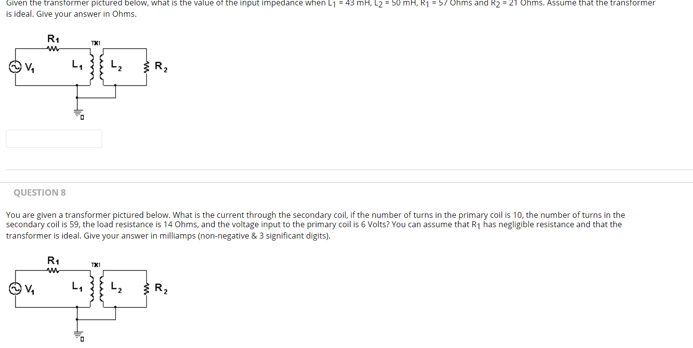 Solved Given the transformer pictured below, what is the | Chegg.com