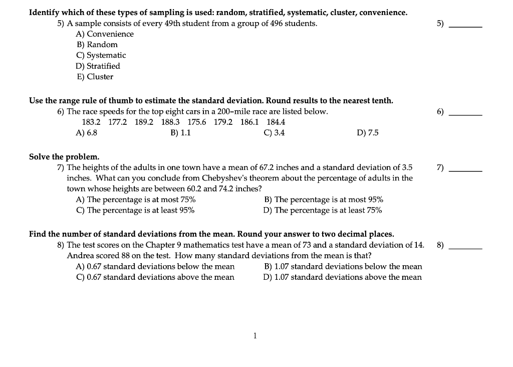 Solved 1) Find the mean of the given probability | Chegg.com