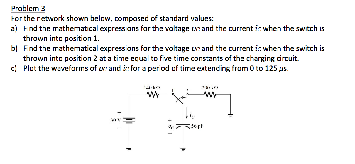 Solved Problem 3 For the network shown below, composed of | Chegg.com
