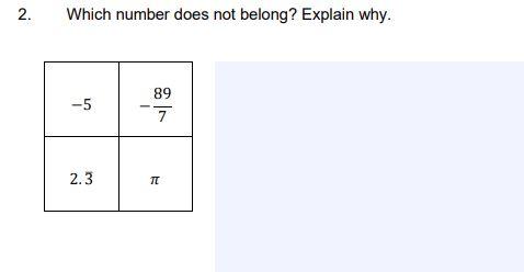 Solved Which number does not belong? Explain why. | Chegg.com