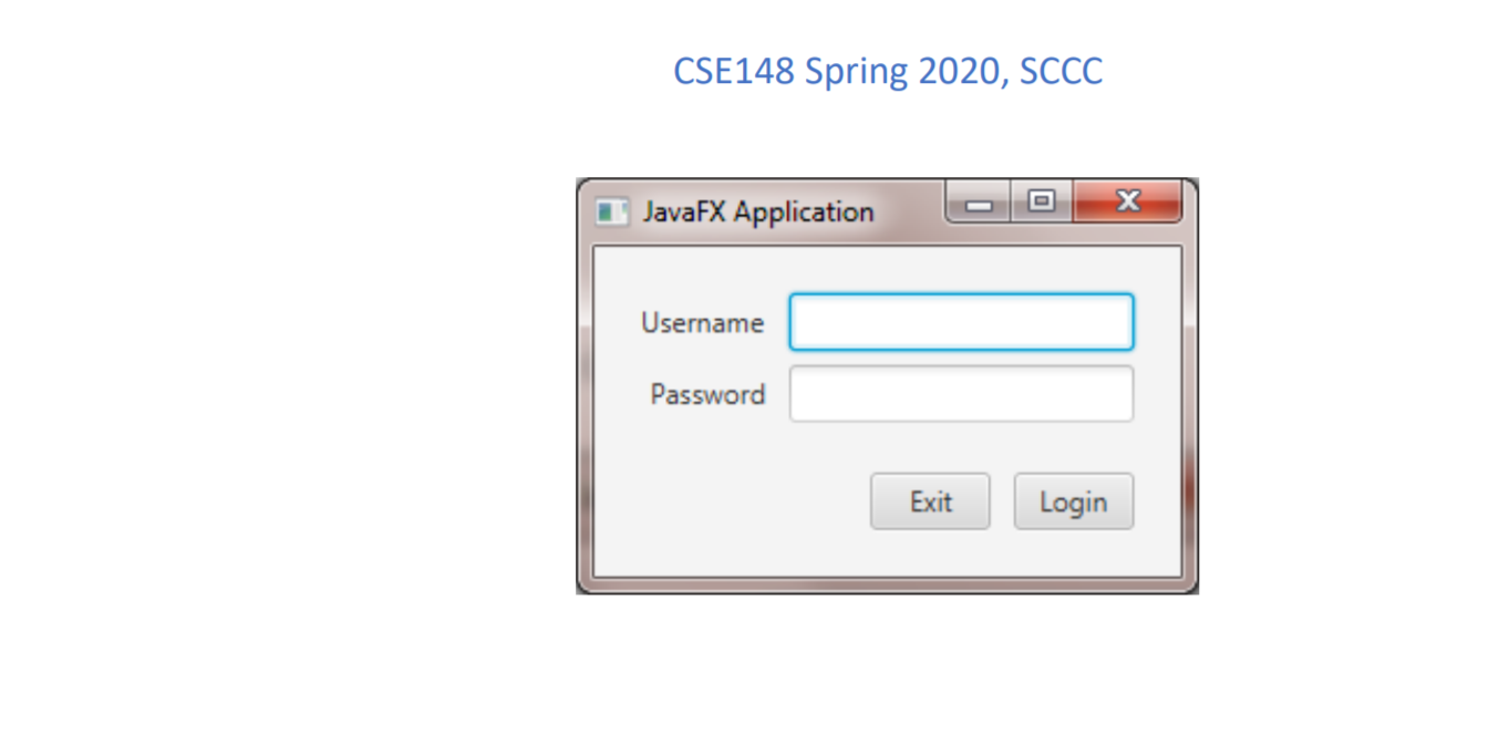 CSE148 Spring 2020, SCCC s JavaFX Application | Chegg.com