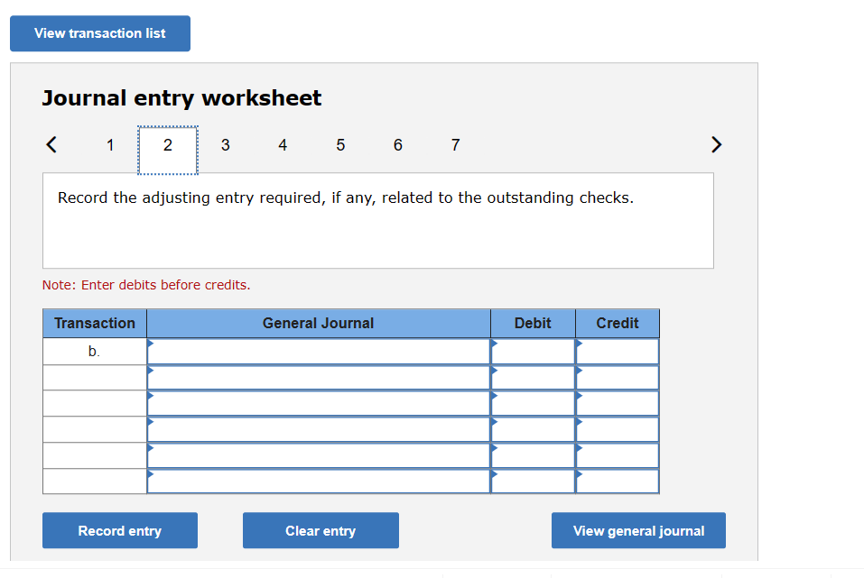 Journal entry worksheet 567 Record the adjusting | Chegg.com