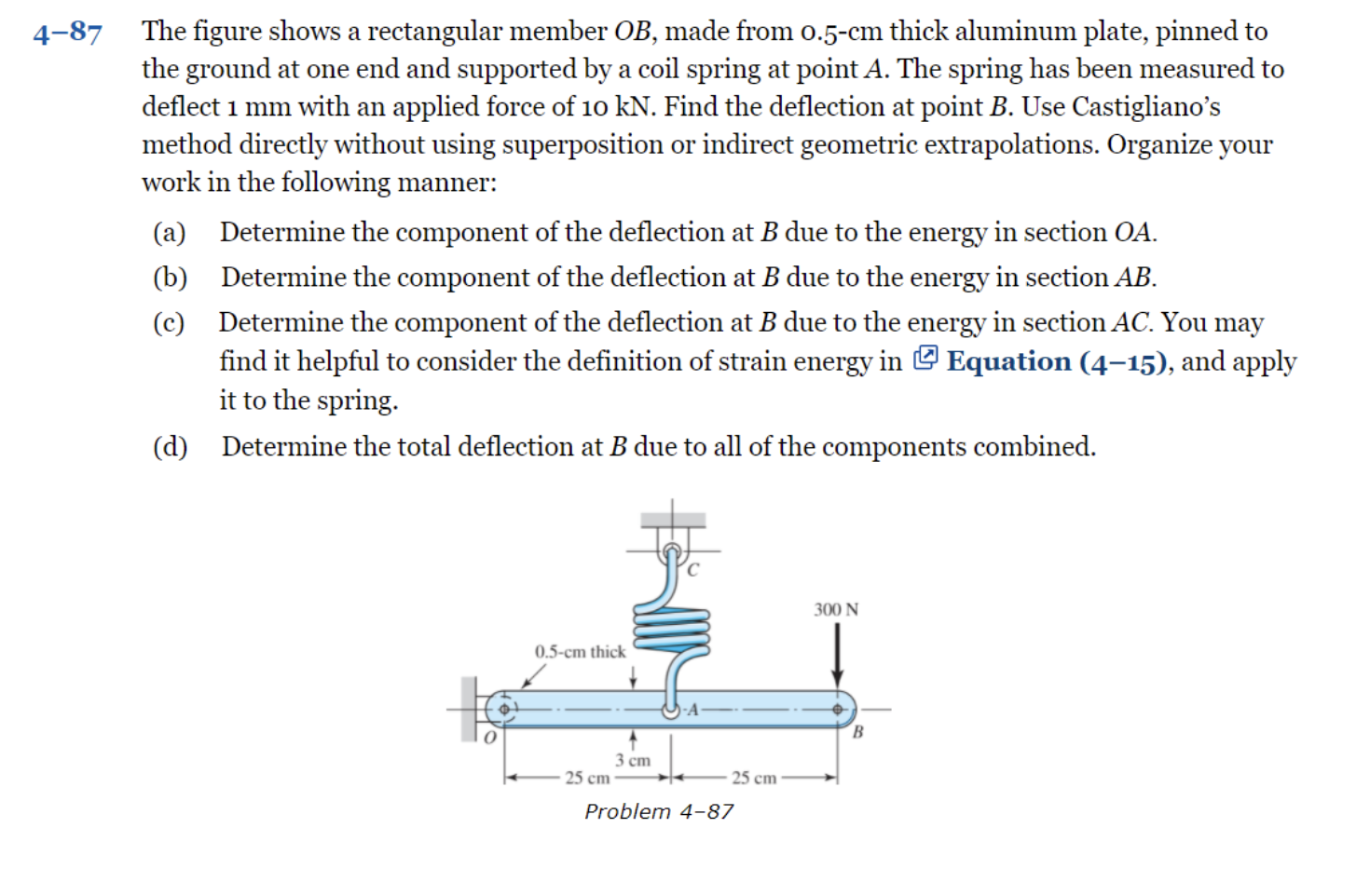 Solved 87 The figure shows a rectangular member OB, made | Chegg.com