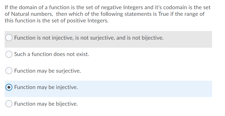 Solved If the domain of a function is the set of negative | Chegg.com