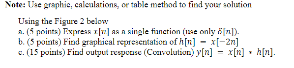 Solved Note: Use graphic, calculations, or table method to | Chegg.com