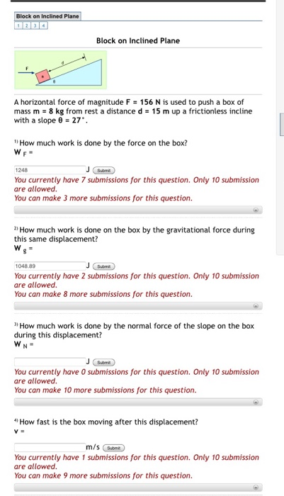 Solved Block on Inclined Plane Block on Inclined Plane A | Chegg.com