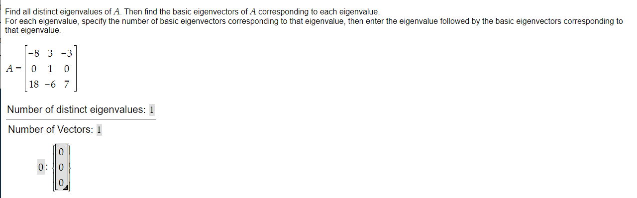 Solved Find all distinct eigenvalues of A. Then find the | Chegg.com