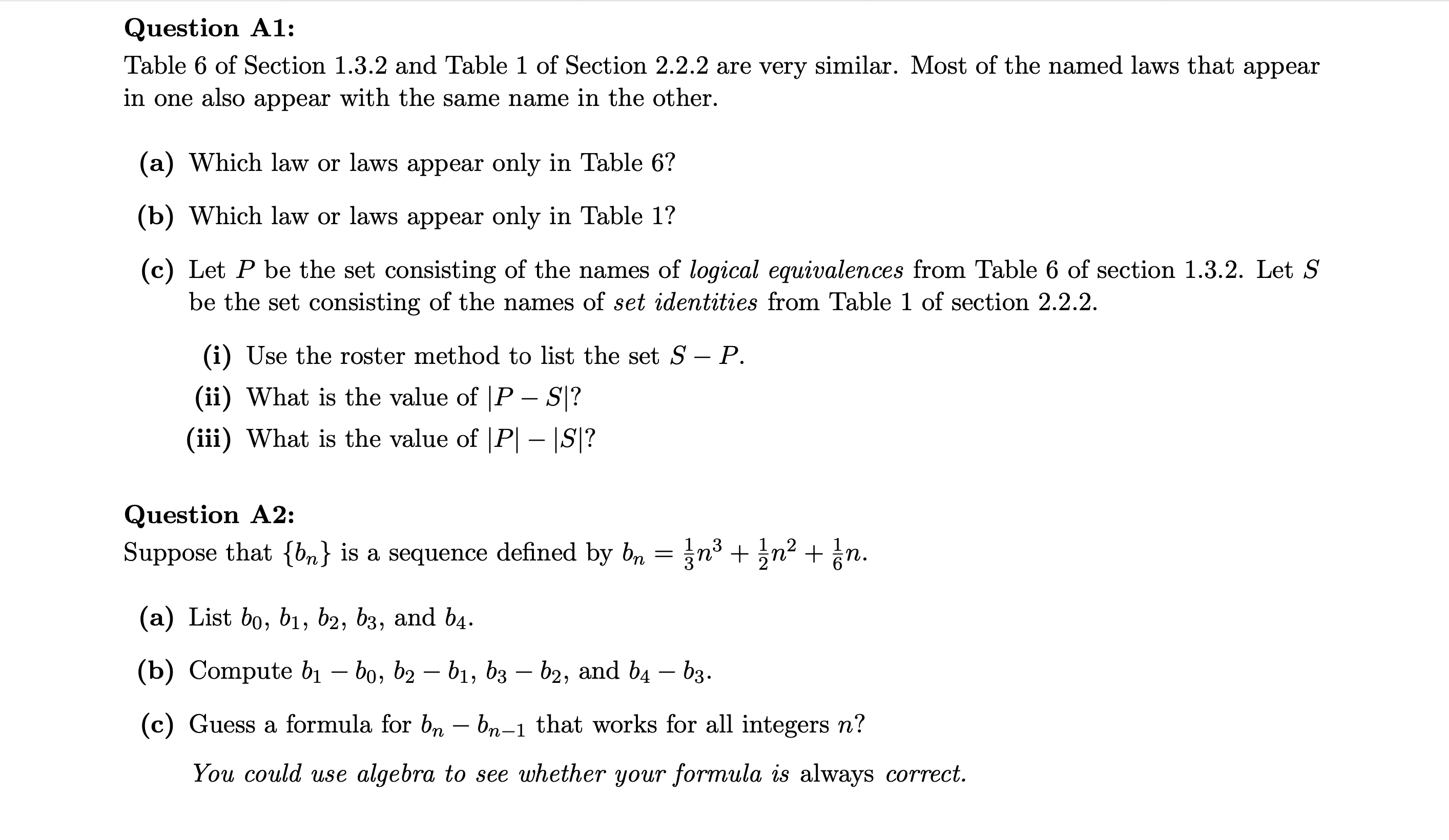 Solved TABLE 6 Logical Equivalences. \begin{tabular}{l|l} | Chegg.com
