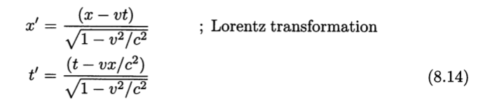 Solved 8.2 In deriving the formula for the Lorentz | Chegg.com