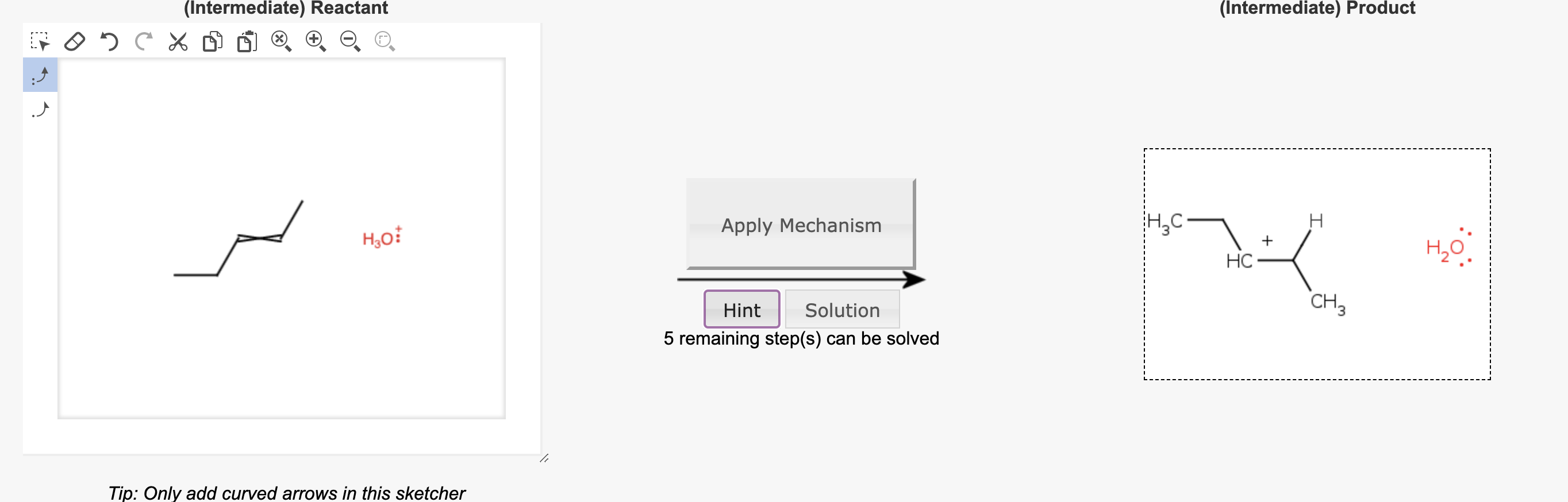 Solved (Intermediate) Product (Intermediate) Reactant OOOX o | Chegg.com