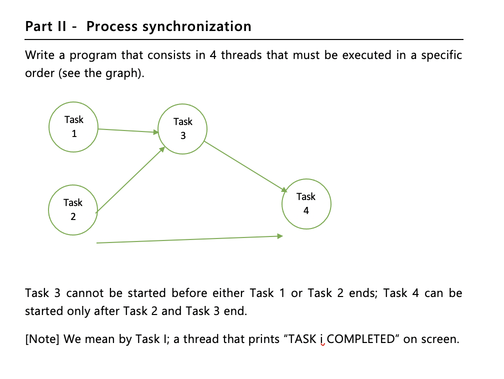 Process Synchronization Write A Program That Consists